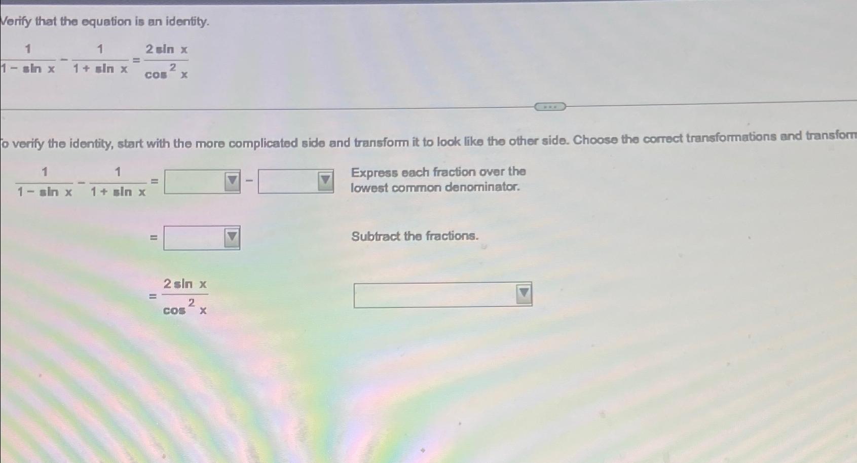 Solved Verify that the equation is an | Chegg.com
