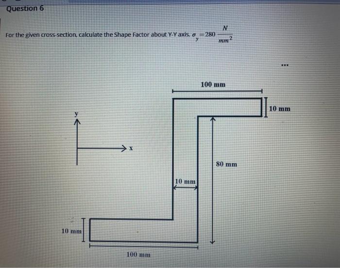 Solved For the given cross-section, calculate the Shape | Chegg.com