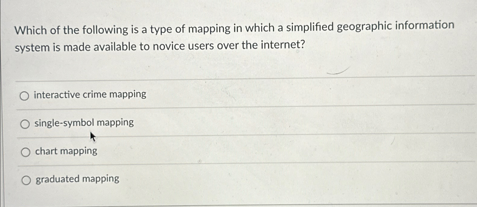 Solved Which of the following is a type of mapping in which | Chegg.com
