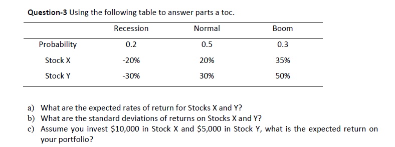 Solved Question-3 ﻿Using the following table to answer parts | Chegg.com