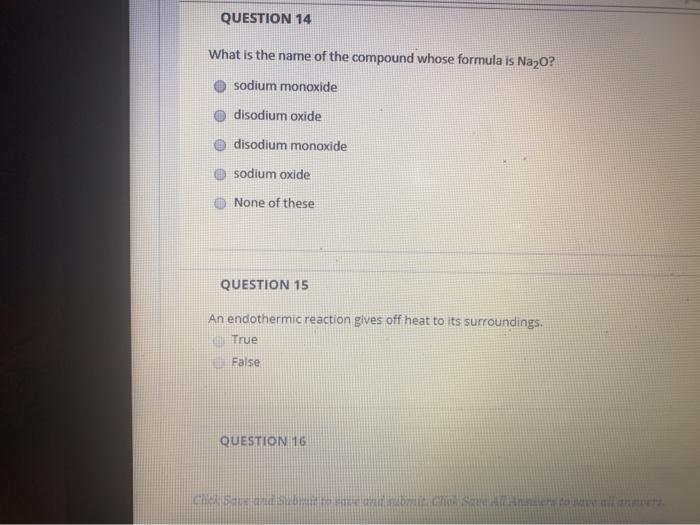 Solved QUESTION 14 What is the name of the compound whose | Chegg.com