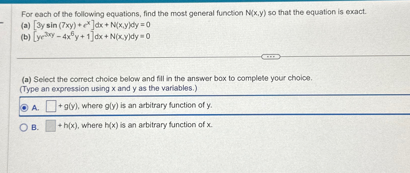Solved For Each Of The Following Equations Find The Most