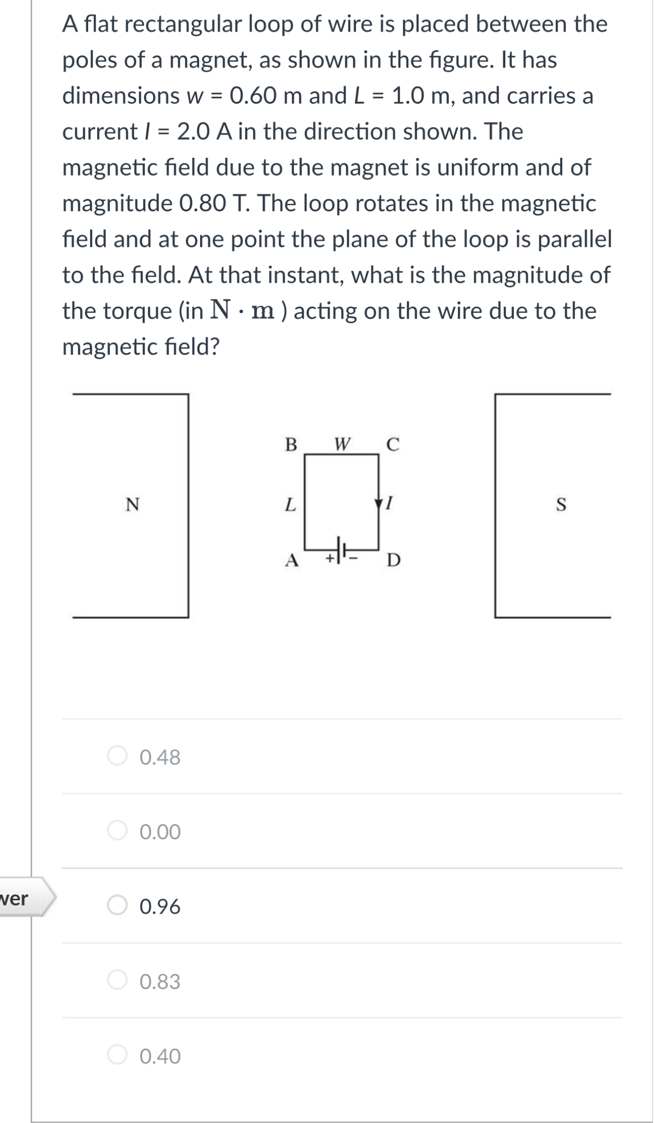 Solved A flat rectangular loop of wire is placed between the | Chegg.com