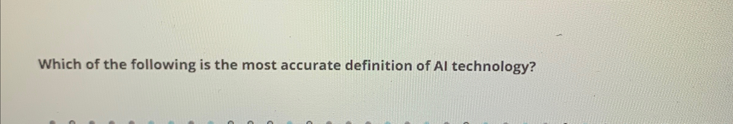 Solved Which of the following is the most accurate | Chegg.com