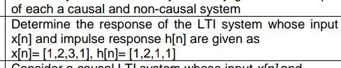 Solved of each a causal and non-causal system Determine the | Chegg.com
