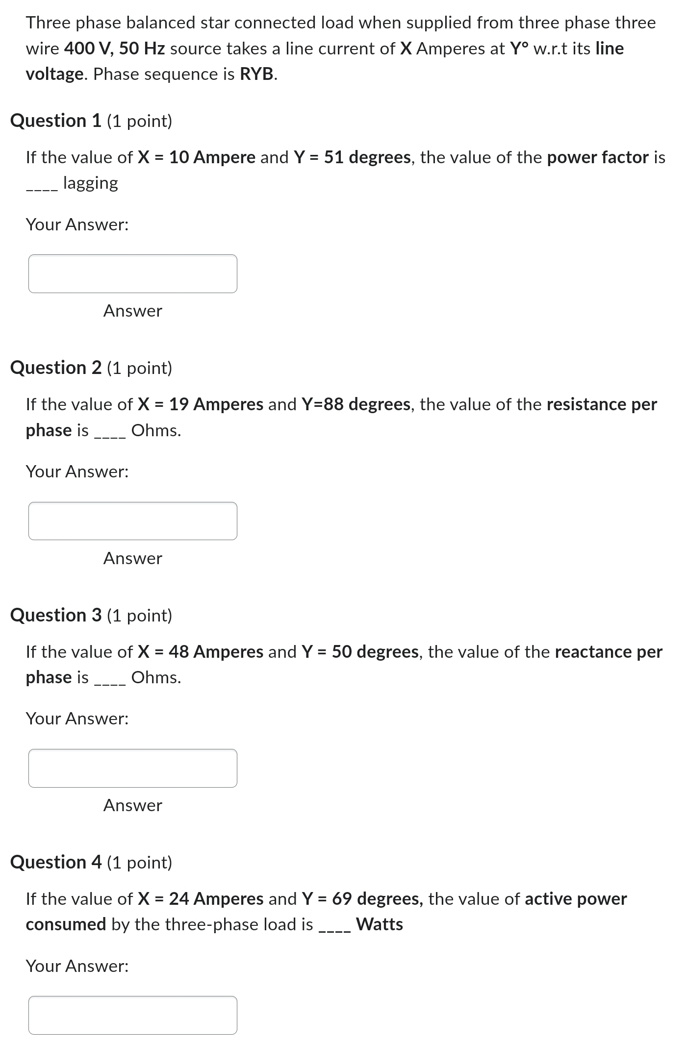 Solved Three phase balanced star connected load when | Chegg.com Solved Three phase balanced star connected load when | Chegg.com