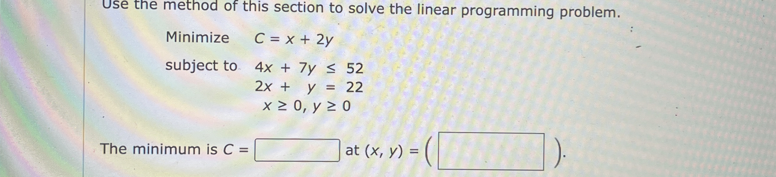 Solved Use the method of this section to solve the linear | Chegg.com