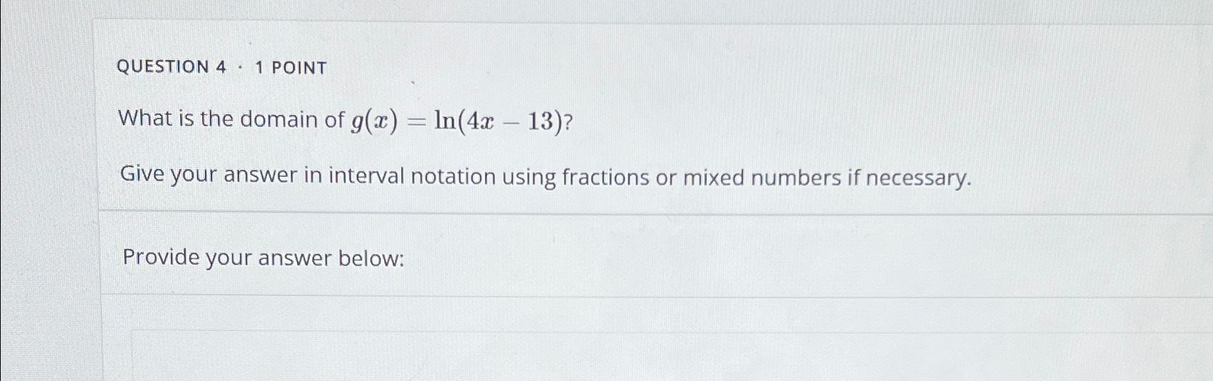 Solved QUESTION 4 - 1 ﻿POINTWhat is the domain of | Chegg.com