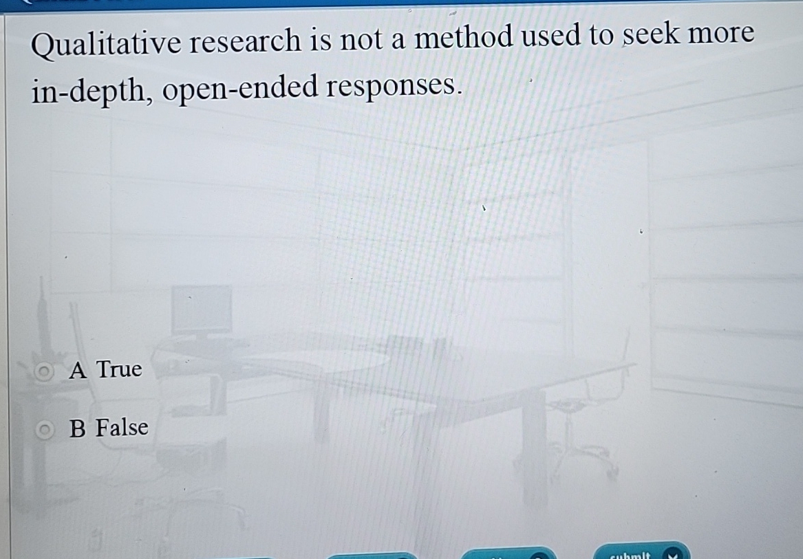 Solved Qualitative research is not a method used to seek | Chegg.com