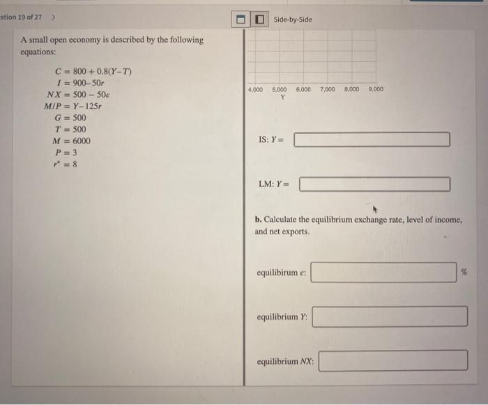 Solved stion 19 of 27 > O Side-by-Side a. Derive and graph | Chegg.com
