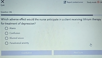Solved Report content errorStudy modeQuitQuestion 146Which | Chegg.com