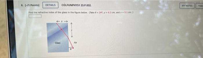 Solved Find the refractive index of the glass in the figure | Chegg.com