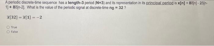 Solved A periodic discrete-time sequence has a length-3 | Chegg.com