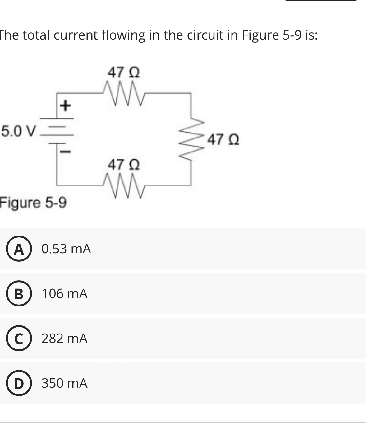 Solved The total current flowing in the circuit in Figure | Chegg.com