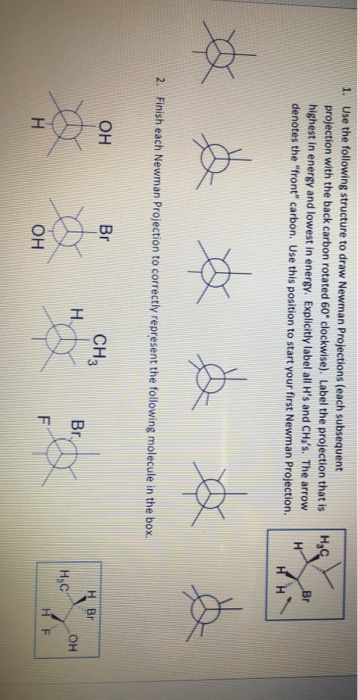 Solved 1. Use the following structure to draw Newman | Chegg.com