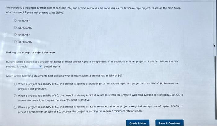 Solved 2. Net present value (NPV) Evaluating cash flows with | Chegg.com