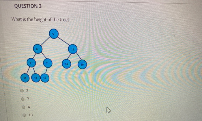 Solved QUESTION 3 What is the height of the tree? C 03 04 | Chegg.com