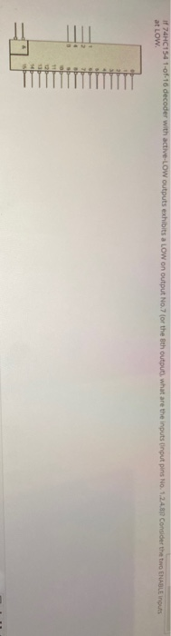 Solved If 74HC154 1-of-16 decoder with active-LOW outputs | Chegg.com