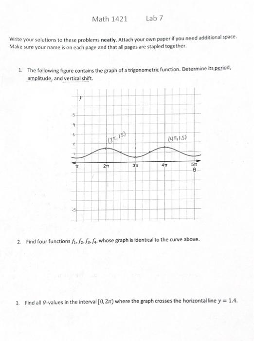 Solved Write your solutions to these problems neatly. Attach | Chegg.com