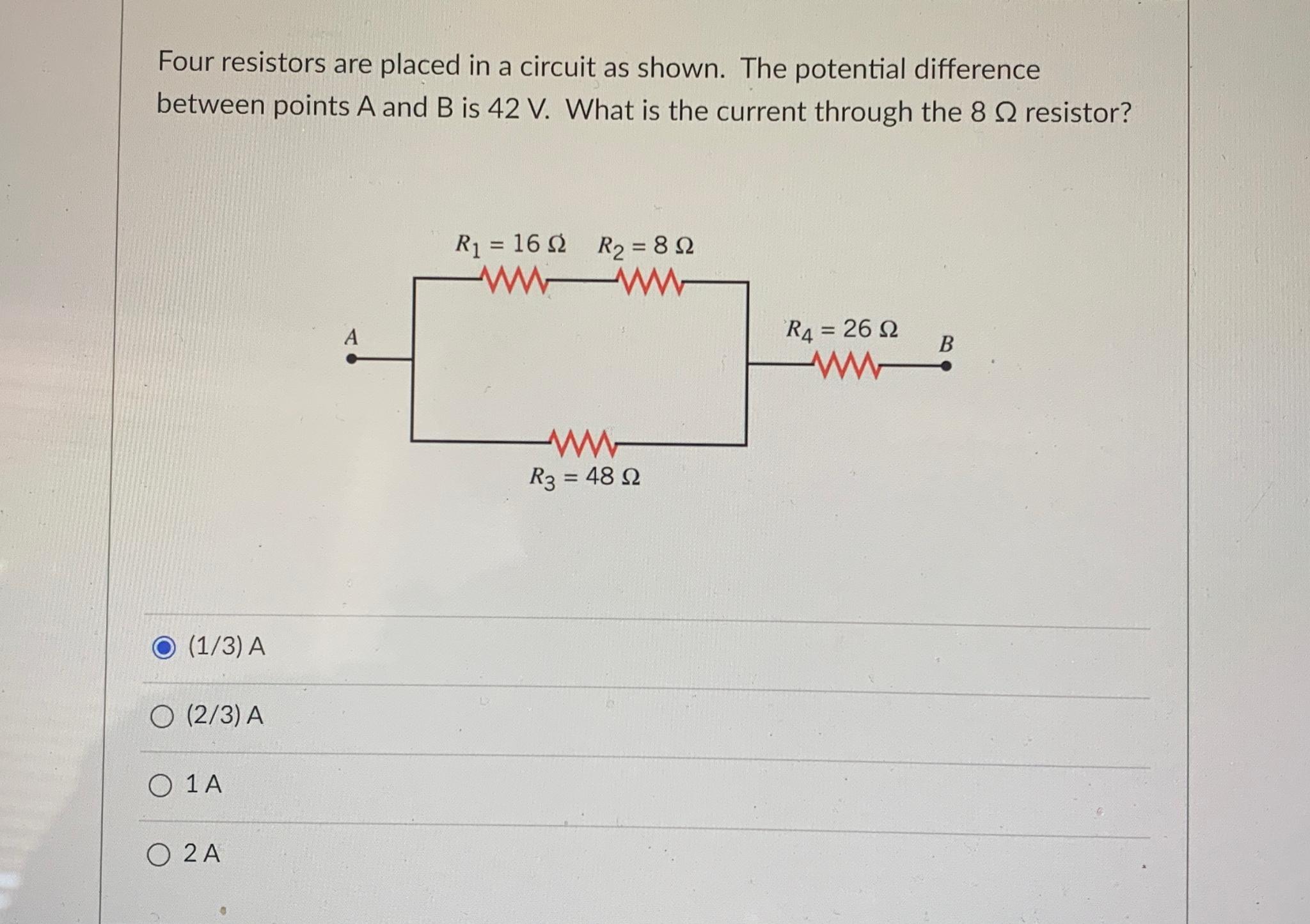 Solved Four resistors are placed in a circuit as shown. The | Chegg.com