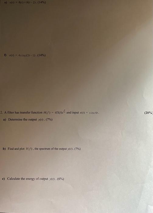 Solved 1. Plot the amplitude and phase spectra of each | Chegg.com