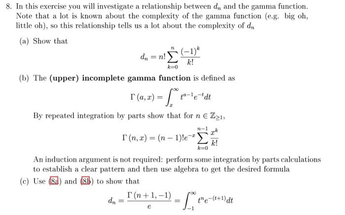 8. In this exercise you will investigate a | Chegg.com