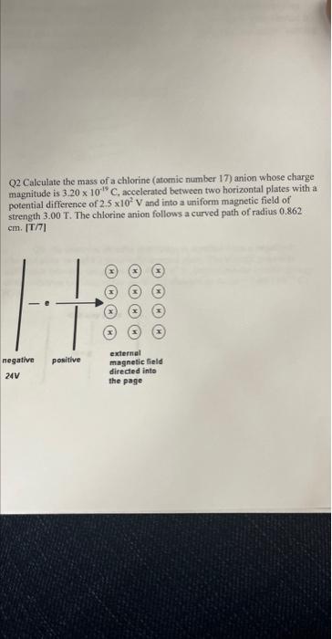 Solved Q2 Calculate the mass of a chlorine (atomic number | Chegg.com Solved Q2 Calculate the mass of a chlorine (atomic number | Chegg.com