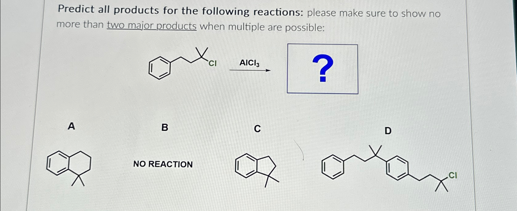 Solved Predict all products for the following reactions: | Chegg.com