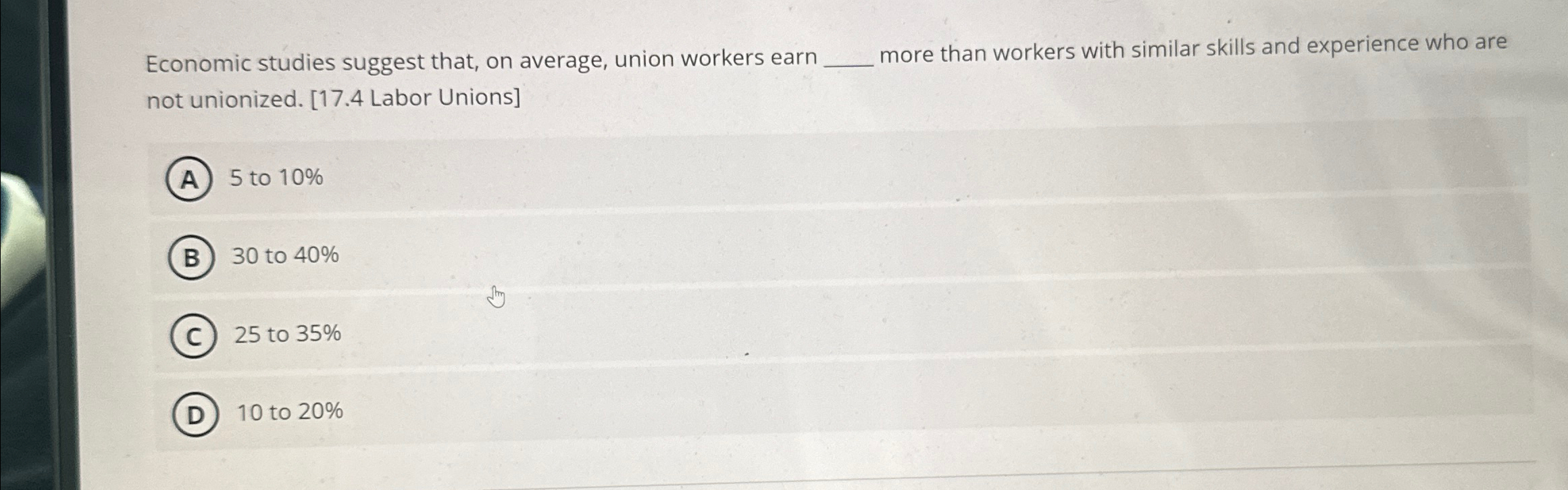 Solved Economic studies suggest that, on average, union | Chegg.com