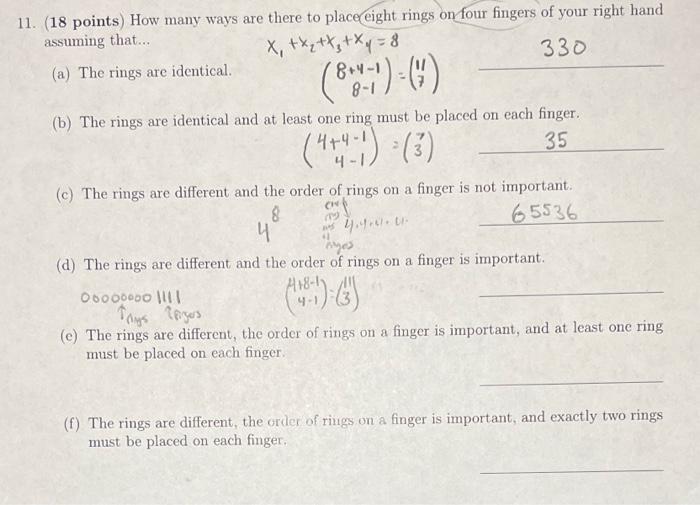 Solved (18 points) How many ways are there to place(eight | Chegg.com