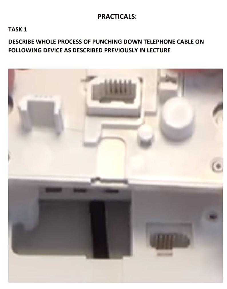 Solved PRACTICALS: TASK 1 DESCRIBE WHOLE PROCESS OF PUNCHING | Chegg.com