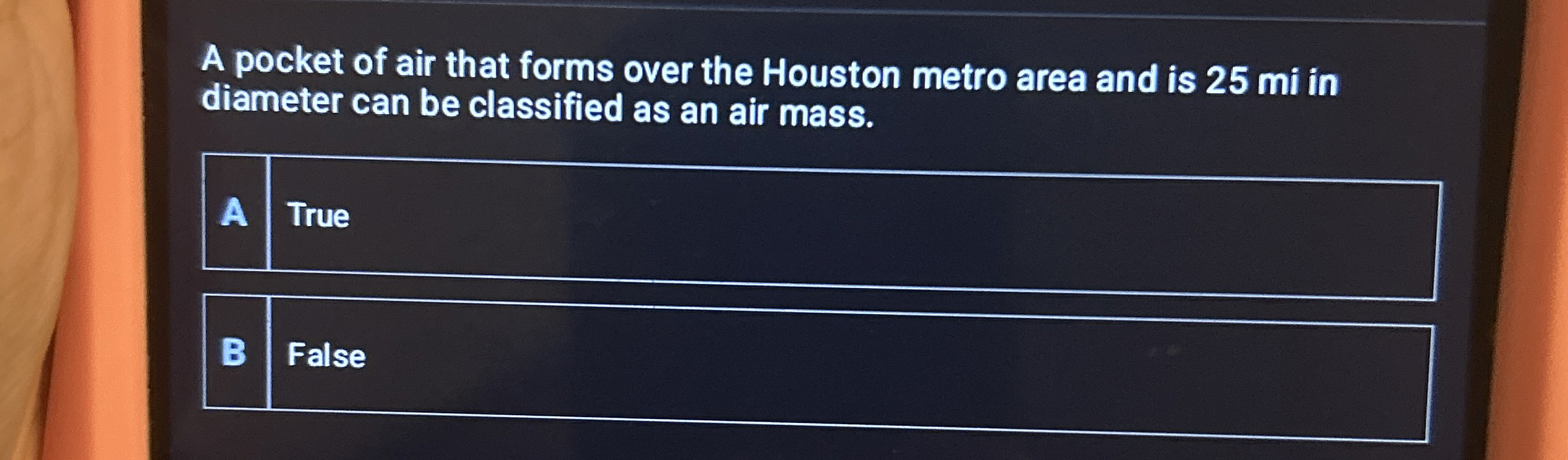 Solved A pocket of air that forms over the Houston metro | Chegg.com