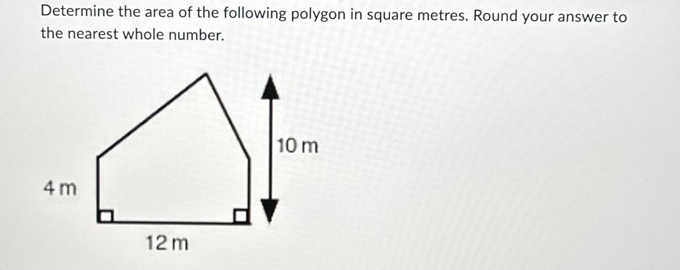Solved Determine the area of the following polygon in square | Chegg.com