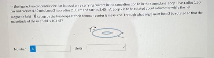 Solved In the figure, two concentric circular loops of wire | Chegg.com