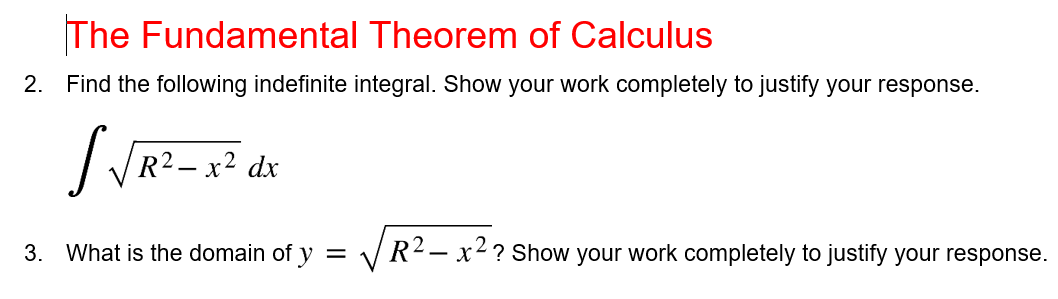 Solved The Fundamental Theorem of ﻿CalculusFind the | Chegg.com
