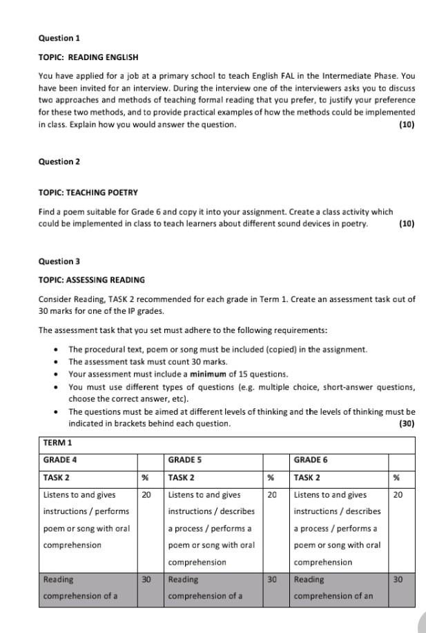 Question 1 TOPIC: READING ENGLISH You have applied | Chegg.com
