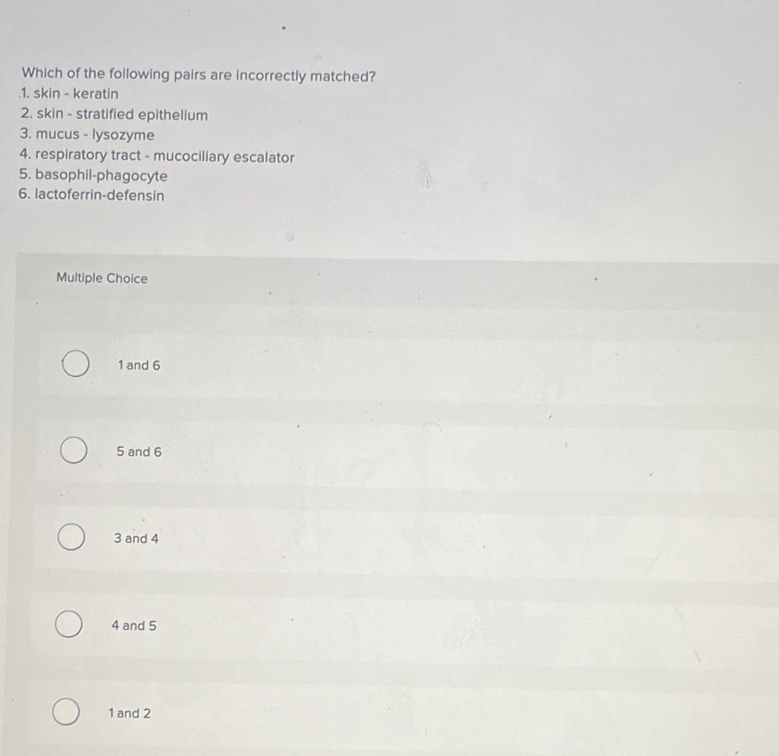 Solved Which of the following pairs are incorrectly | Chegg.com