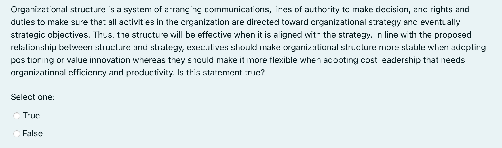 Solved Organizational structure is a system of arranging | Chegg.com