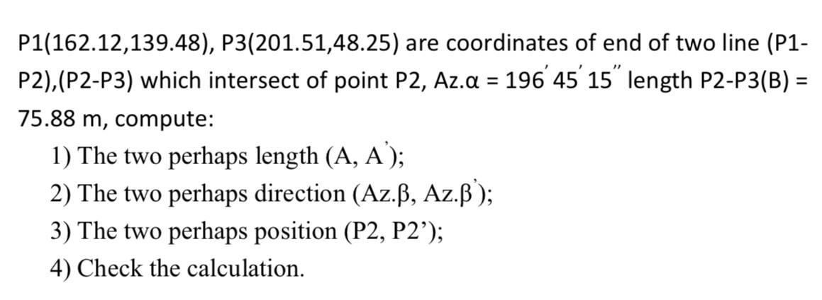 Solved P1(162.12,139.48),P3(201.51,48.25) are coordinates of | Chegg.com