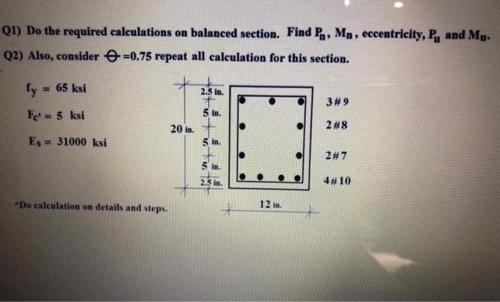 Solved Q1) Do the required calculations on balanced section. | Chegg.com