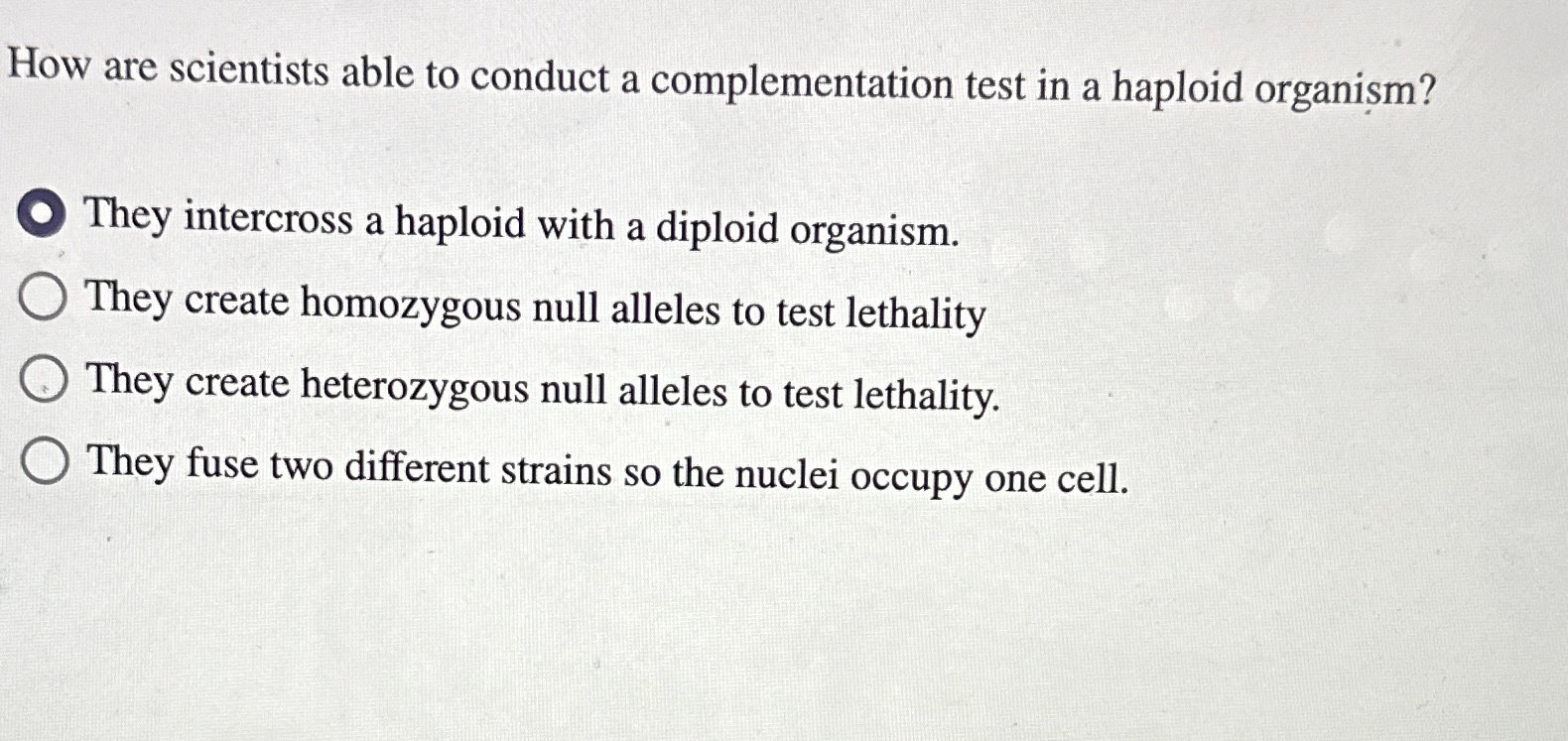 Solved How are scientists able to conduct a complementation | Chegg.com