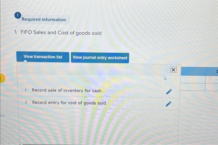 Solved Record entry for cost of goods sold. Note: Enter | Chegg.com