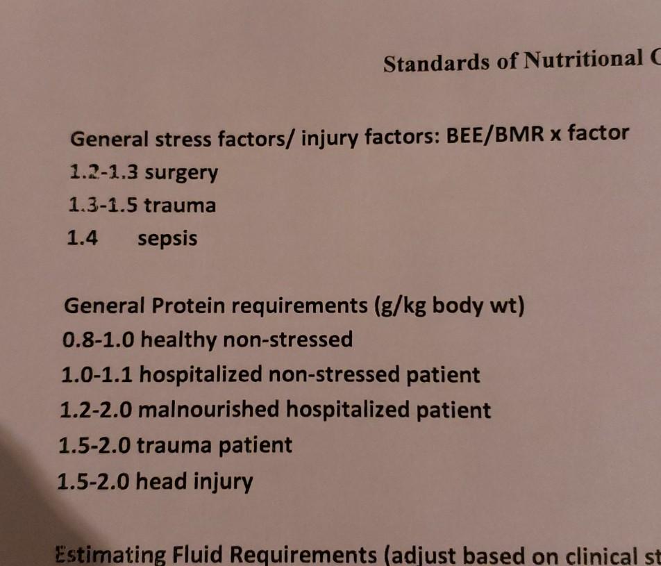Solved I am needing help with protein requirements when they | Chegg.com