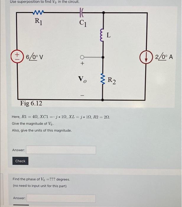 Solved please help with these questions!Find the voltage Vo | Chegg.com