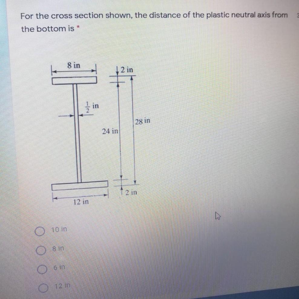 Solved For the cross section shown, the distance of the | Chegg.com