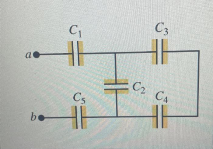 Solved In (Figure 1),C1=C5=8.7μF and C2=C3=C4= 5.0μF. The | Chegg.com