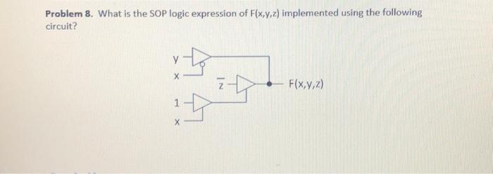 Solved Problem 8. What is the SOP logic expression of | Chegg.com