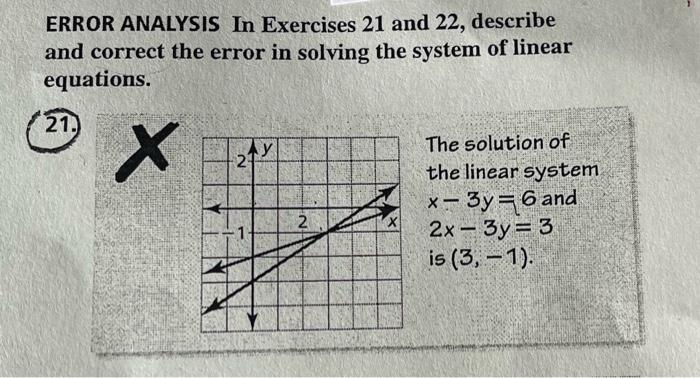 Solved ERROR ANALYSIS In Exercises 21 and 22, describe and | Chegg.com
