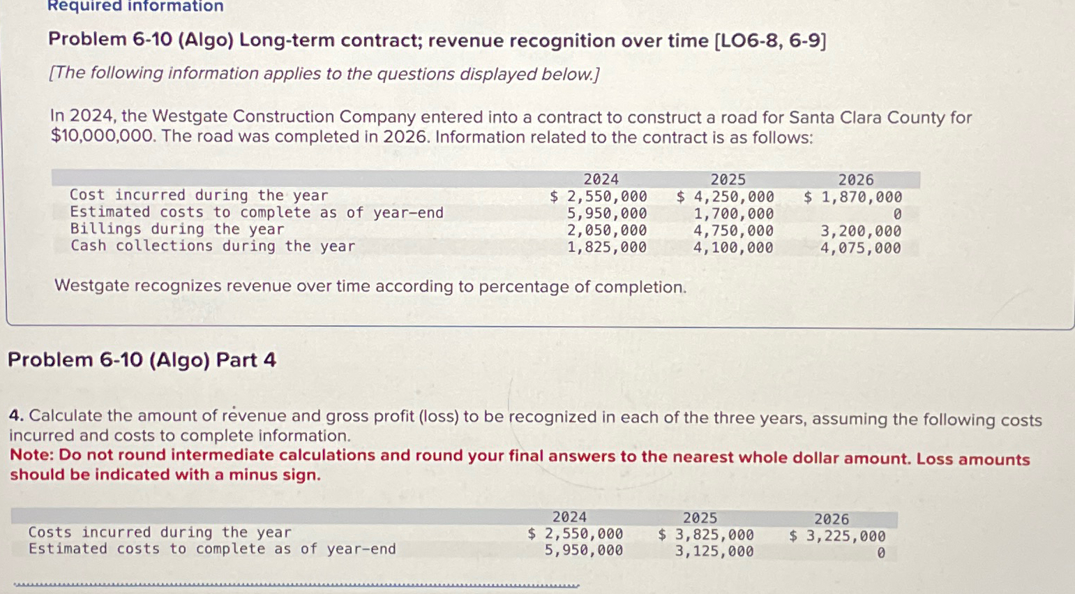 Solved Required informationProblem 6-10 (Algo) ﻿Long-term | Chegg.com