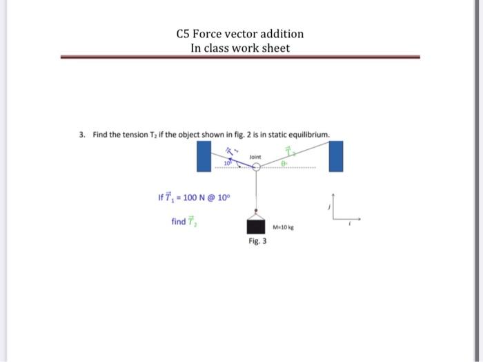 Solved C5 Force vector addition In class work sheet Name: | Chegg.com